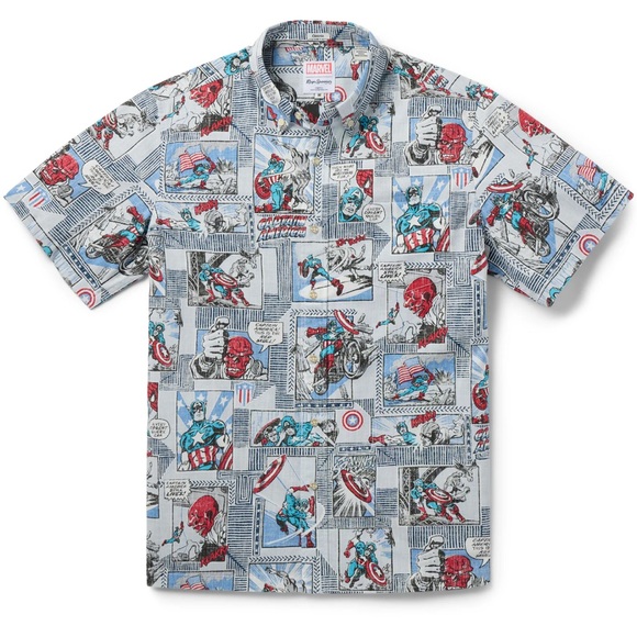 Marvel | Shirts | Nwt Reyn Spooner Hawaii Marvel Captain America Mens ...